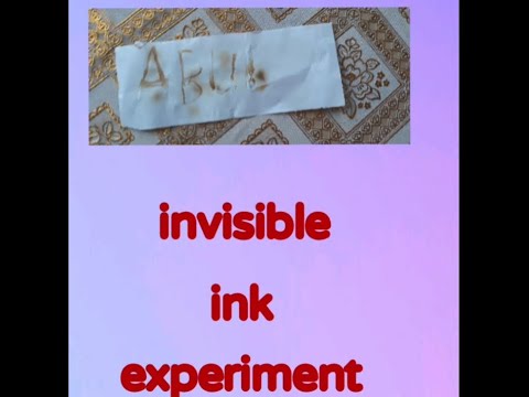 Invisible ink experiment - YouTube