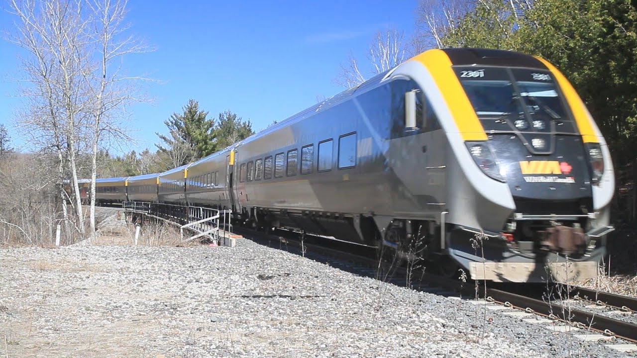 VIA Corridor trains on GO Richmond Hill line - 6 April 2024 - YouTube