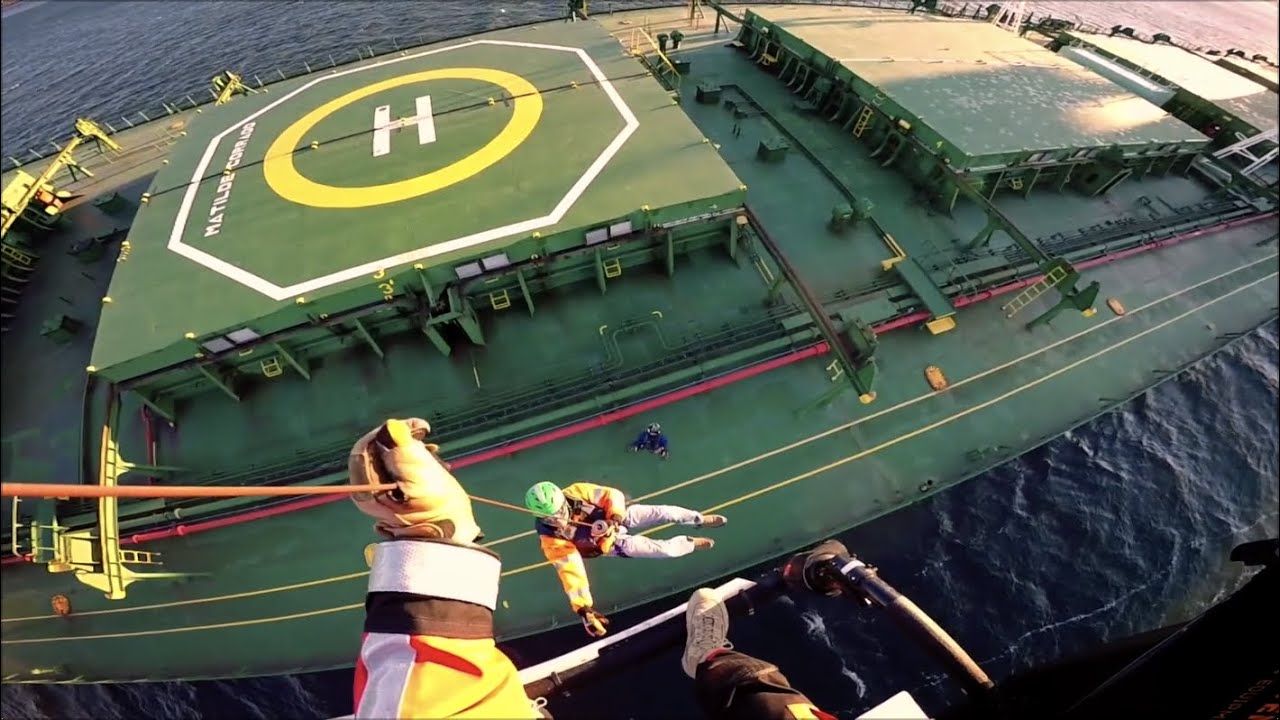 Collins Goodrich hoist lifeline series: cable cut - YouTube
