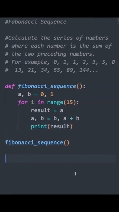 Fibonacci Sequence Python Tips And Tricks For Leetcode Shorts Coding