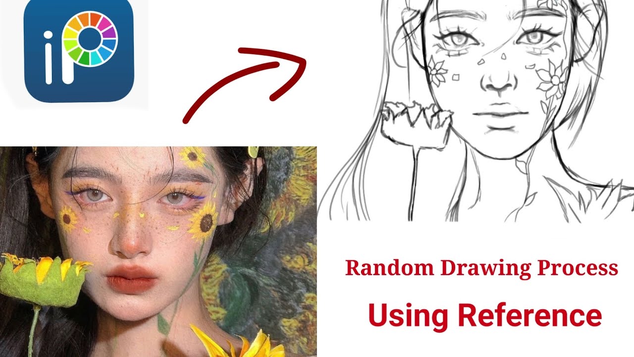 Drawing using a Reference Picture in Ibis Paint X - Random Speed Drawing ️ ️ ️ - YouTube