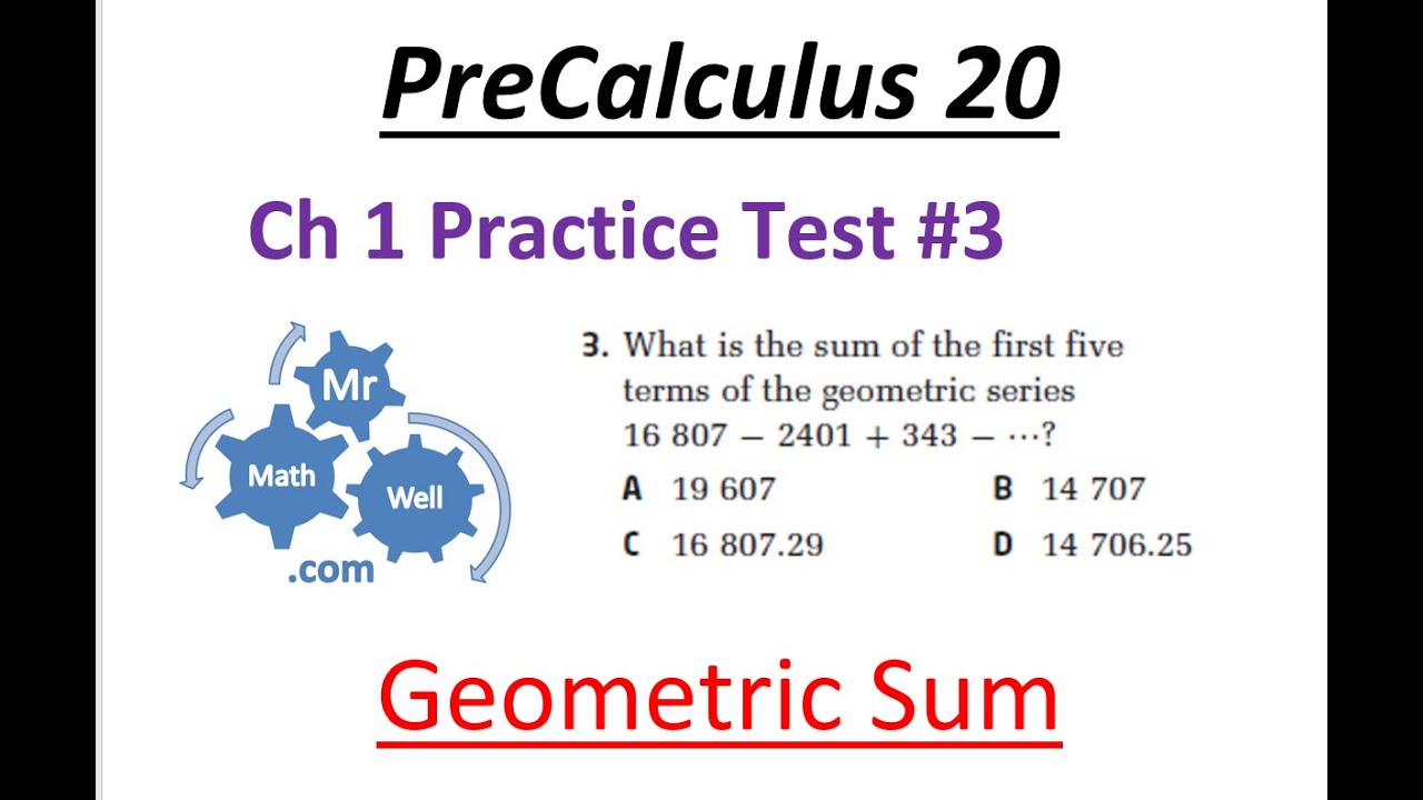 PC 20 Ch 1 practice test #3 Geometric Sum homework question - YouTube