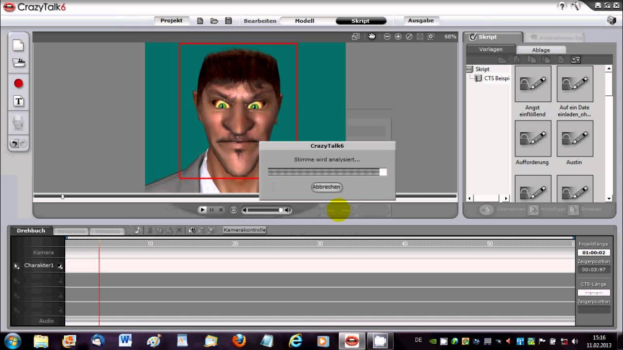 Crazy Talk 6 Tutorial Deutsch eigenes Script erstellen - YouTube