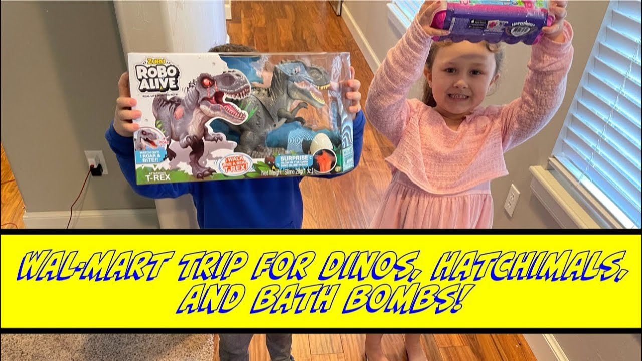 Goofballs go to Walmart and get Robolife T-Rex & Hatchimals - YouTube
