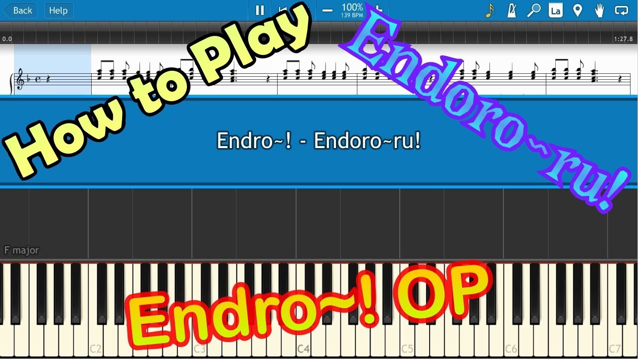 How To Play Endro~! OP | Endoro~ru! | Synthesia | Piano Tutorial - YouTube