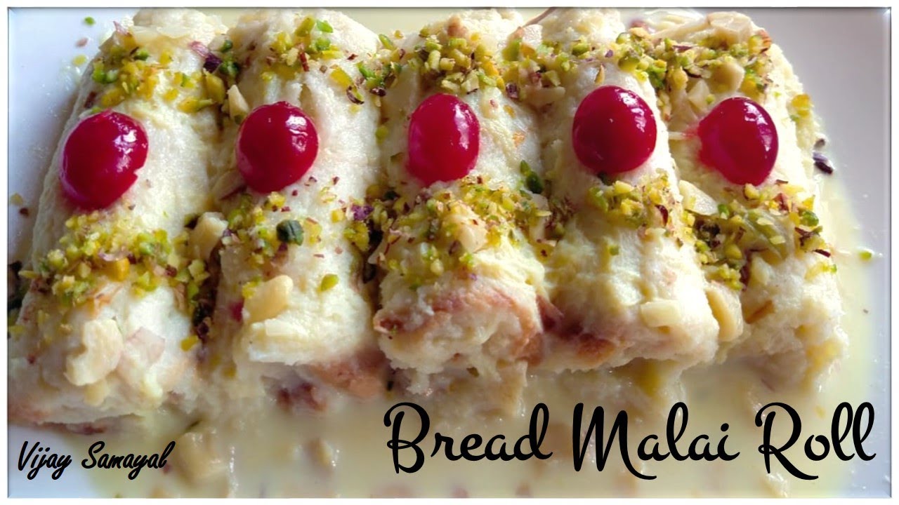 Bread Malai Roll | Bread Rasmalai Recipes | Vijay Samayal - YouTube