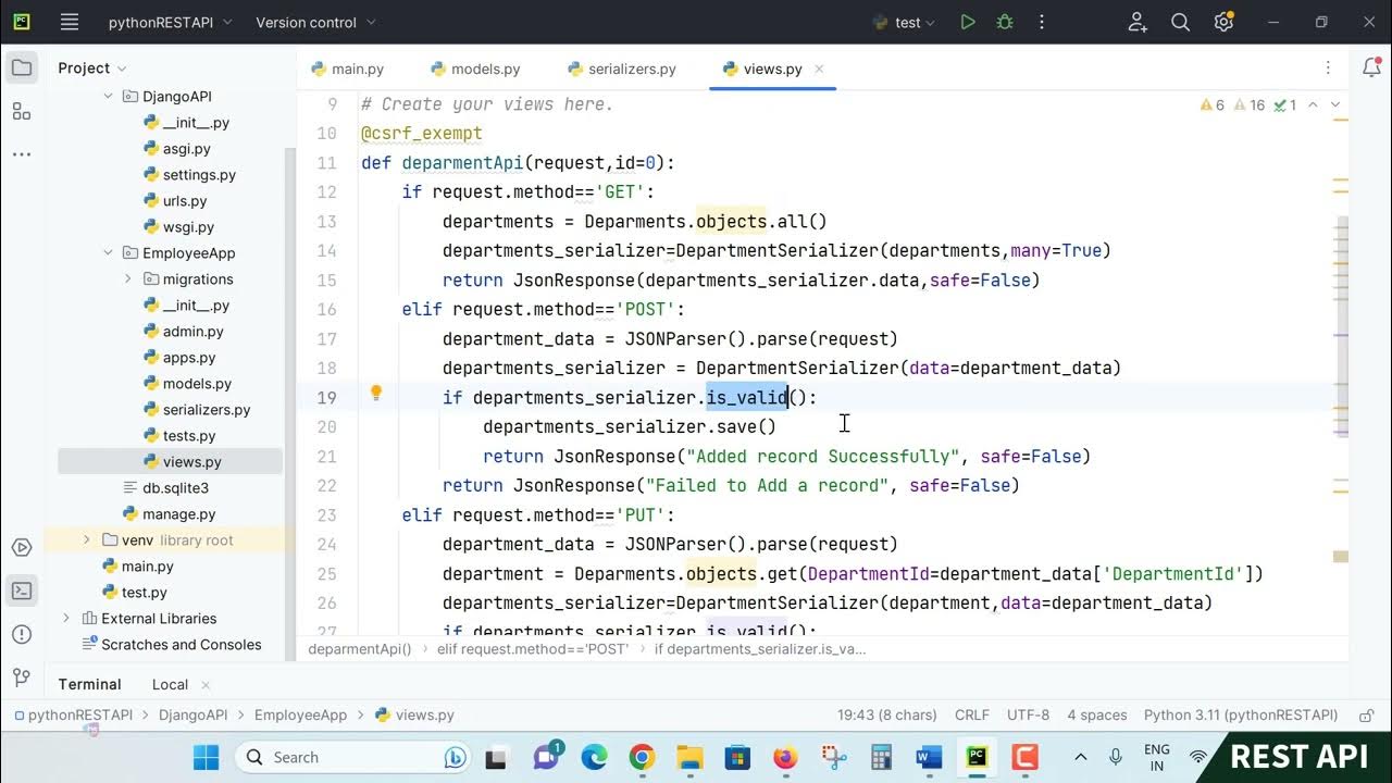7f Validating data with Django REST Framework validators - YouTube