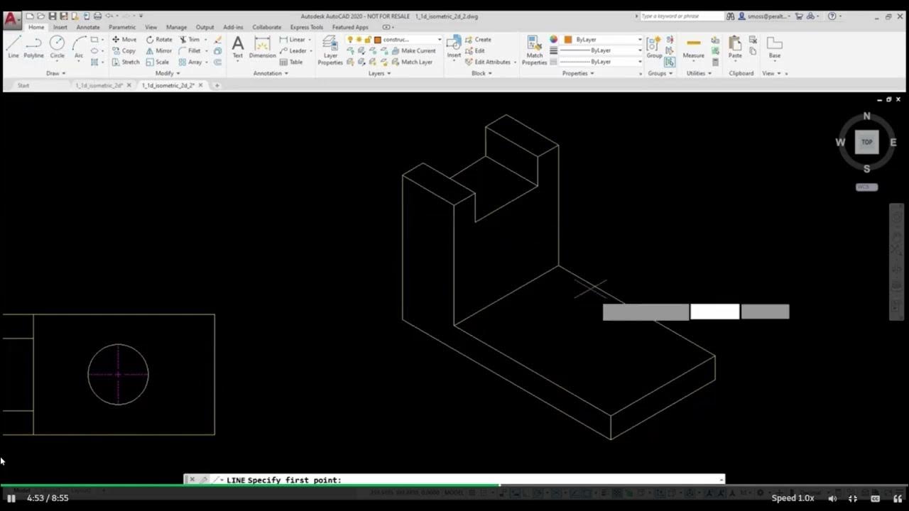 Isometric Drawing in 2D Workspace - YouTube