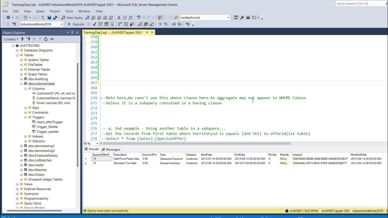 SQL Hindi Course | Lecture14 | SubQueries | - YouTube
