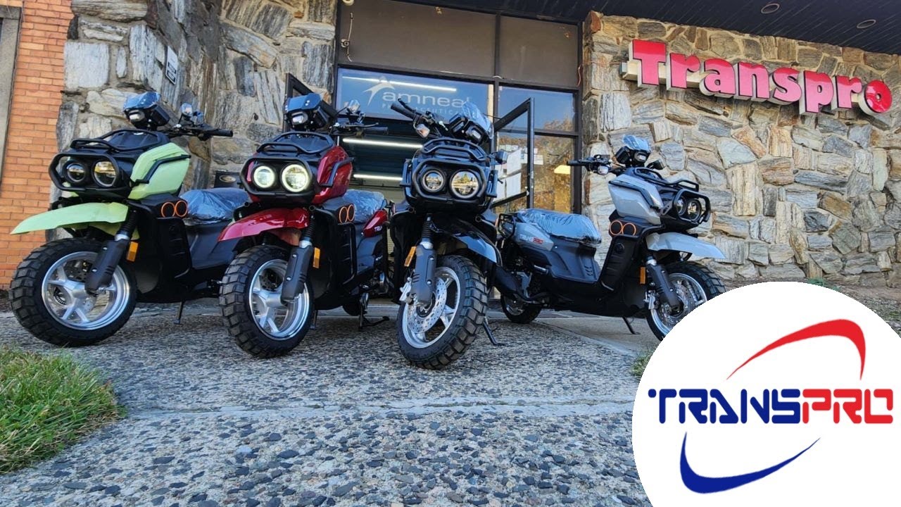 Transpro 2024 Tank Pro 200CC Gas Moped - YouTube