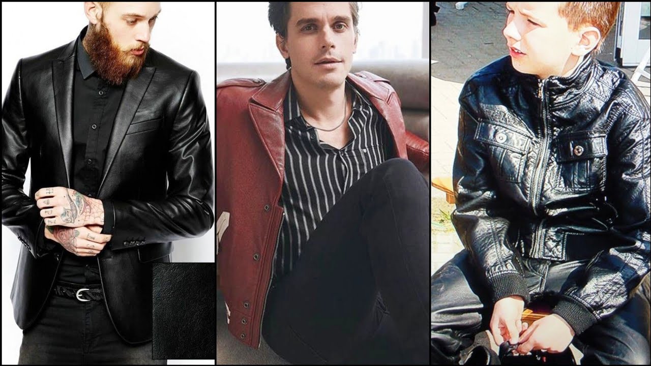 So gorgeous and fabulous leather outfit collection for boys and men ...