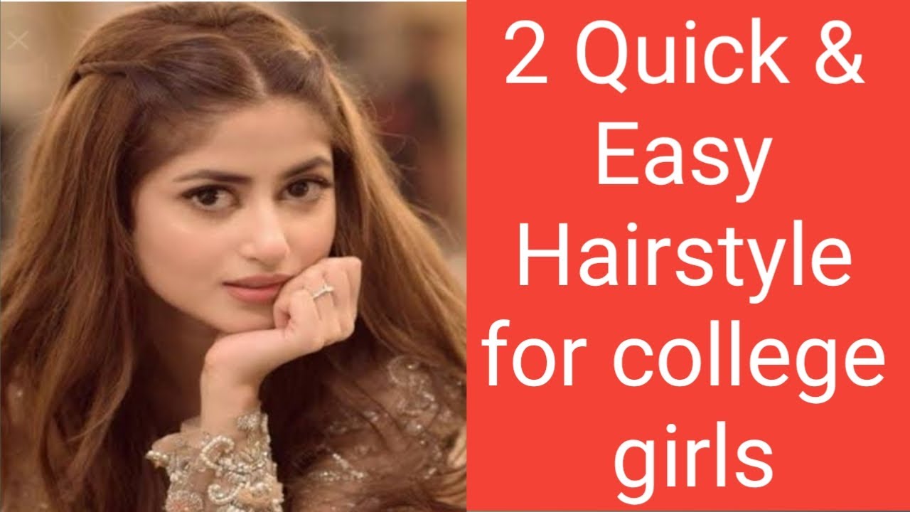 2 quick easy hairstyle | Every day hairstyle for collage girls - YouTube
