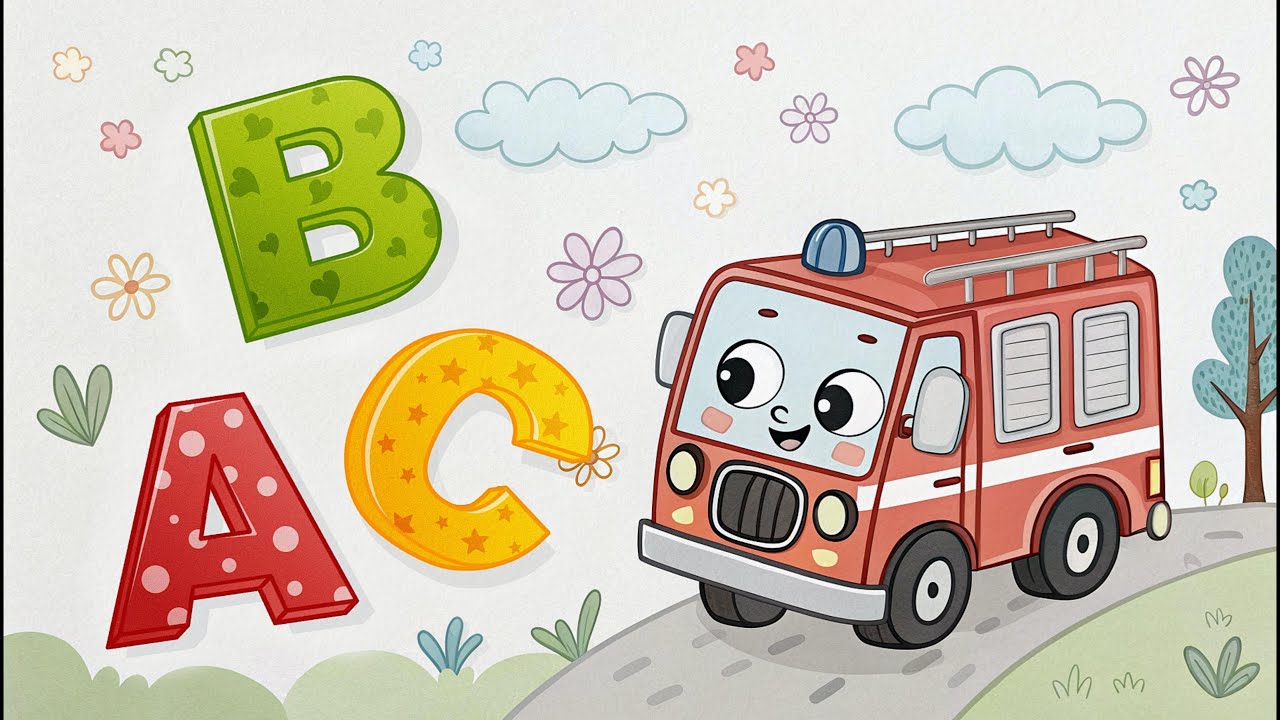 🚒 Fire Truck ABC Song | Learn Letters A–Z with Rescue Fun | Bubble ABC ...