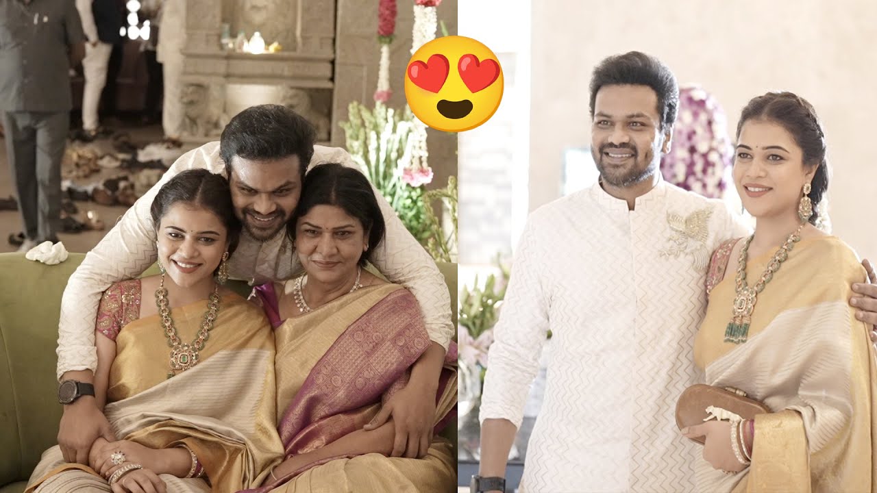 Manchu manoj mounika visuals @ Senior actress Sumalatha son Abhishek ...