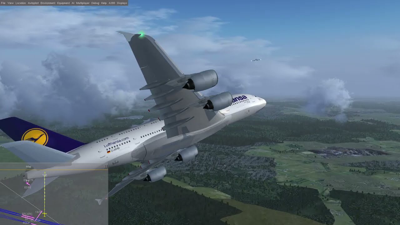 A380 | Airbus A380-800 | Flightgear | Full Flight | Frankfurt to Stuttgart - YouTube