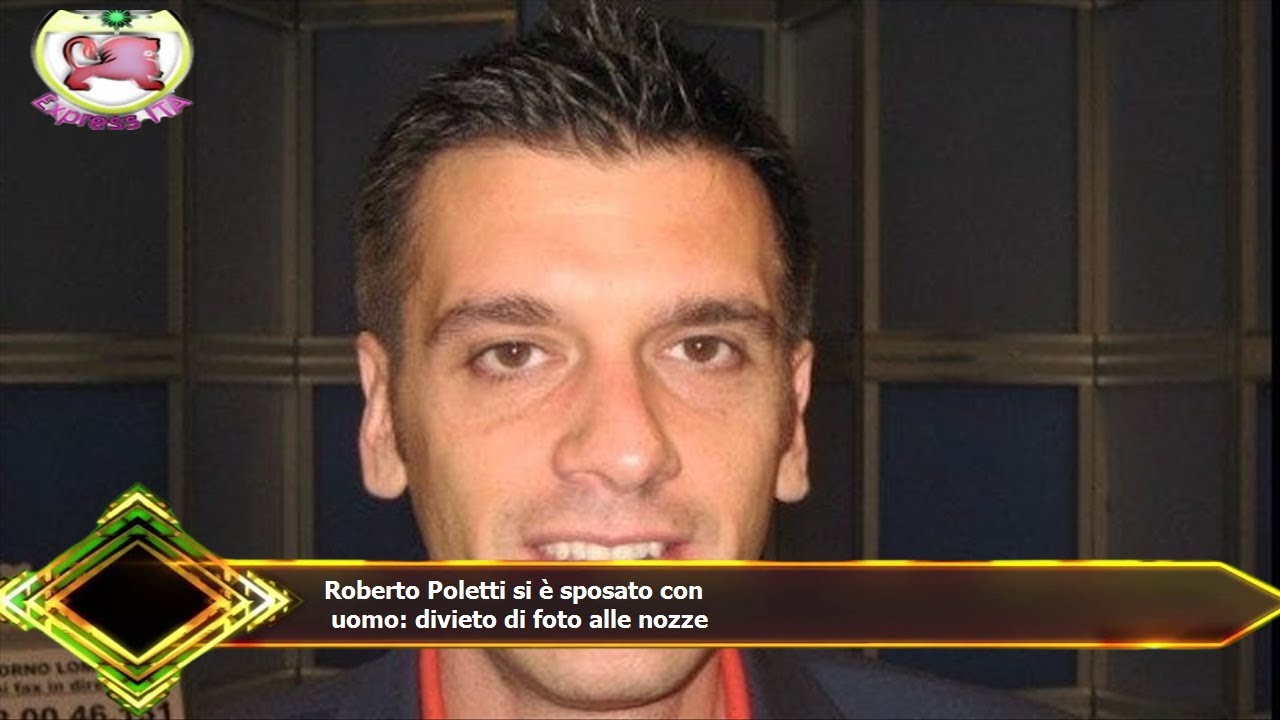 Roberto Poletti si è sposato con uomo: divieto di foto alle nozze - YouTube