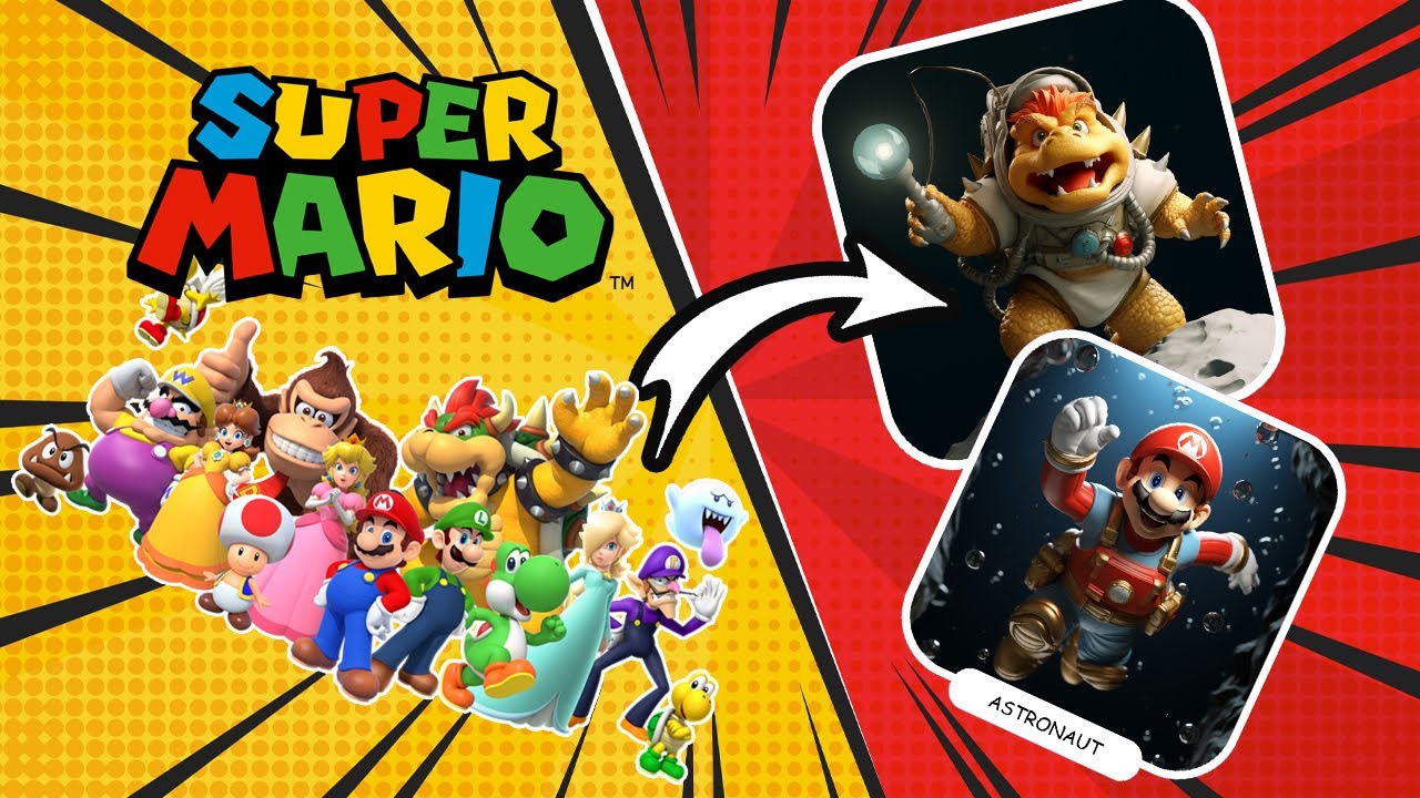 Mario as Astronaut| Mario Astronaut Versions | #mario #mariomaker2 # ...