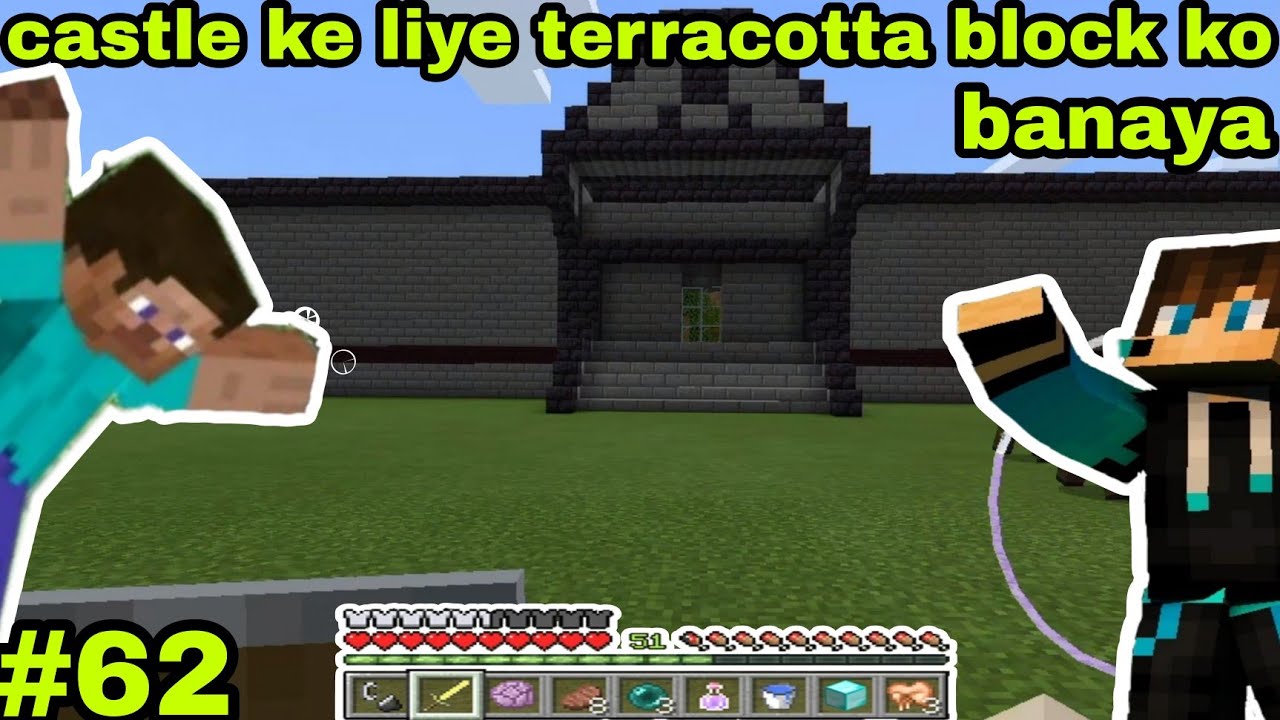 castle ke liye terracotta block ko banaya #minecraft - YouTube