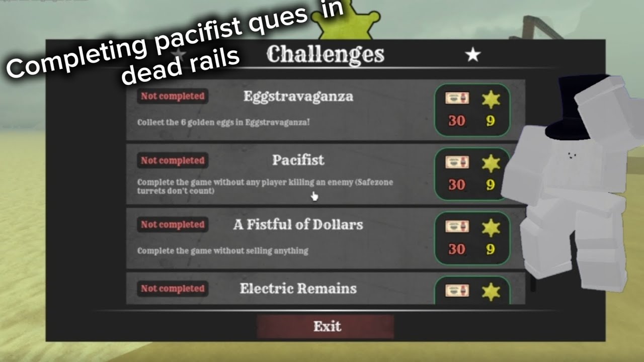Doing the pacifist quest in dead rails (Roblox) - YouTube