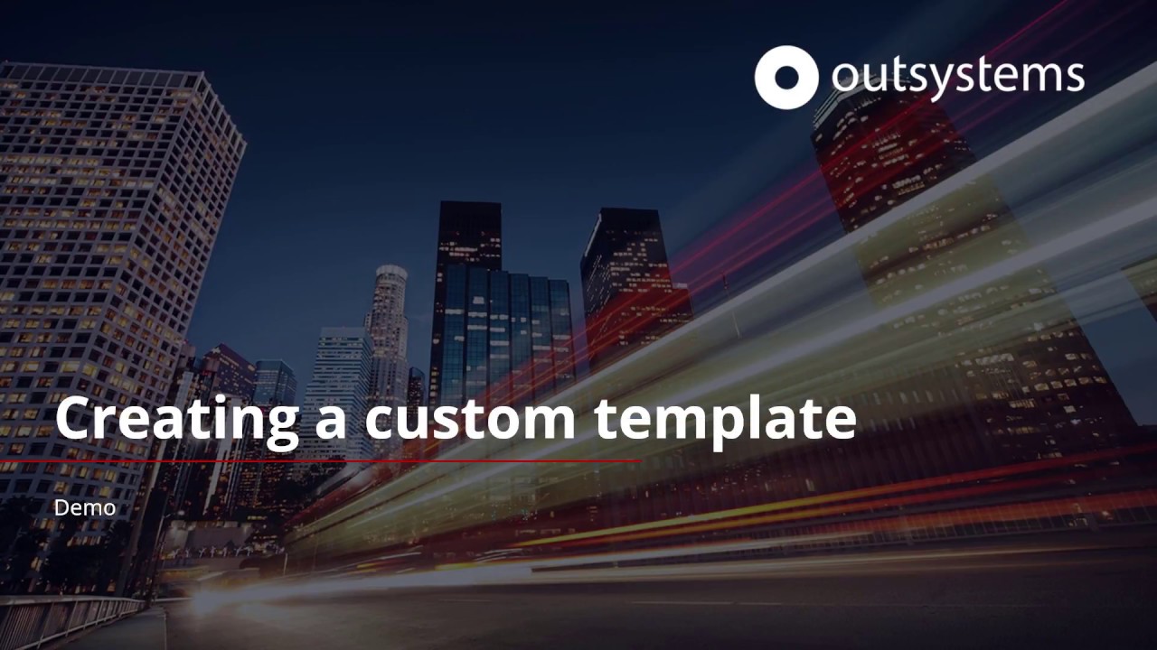 Creating a custom template - YouTube