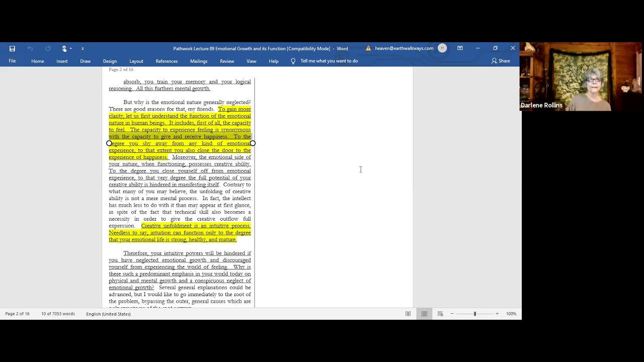 Pathwork Lecture 89 Emotional Growth and its Function - YouTube