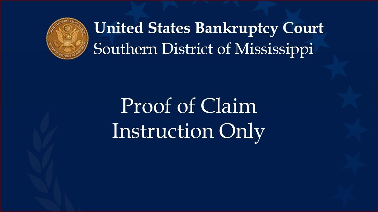Proof Of Claim Instruction Only YouTube proof-of-claim-instruction-only-youtube