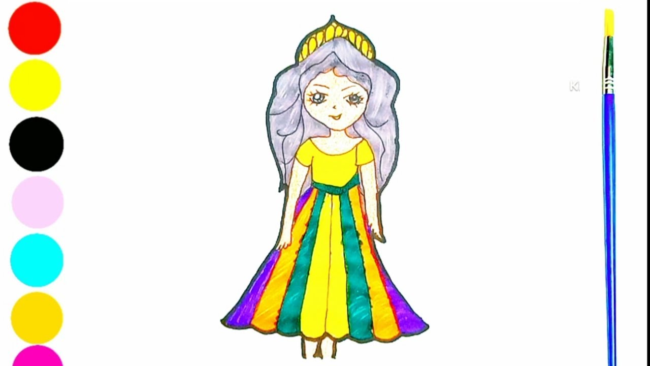 How to draw Cute Disney Princess | Disney Princess Drawing Easy Step by ...