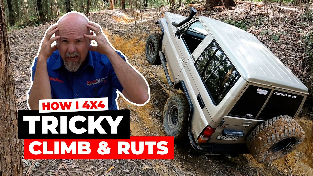 HOW I 4X4 a TRICKY OFF ROAD TRACK WITH A ROCK CLIMB and RUTS, I talk ...