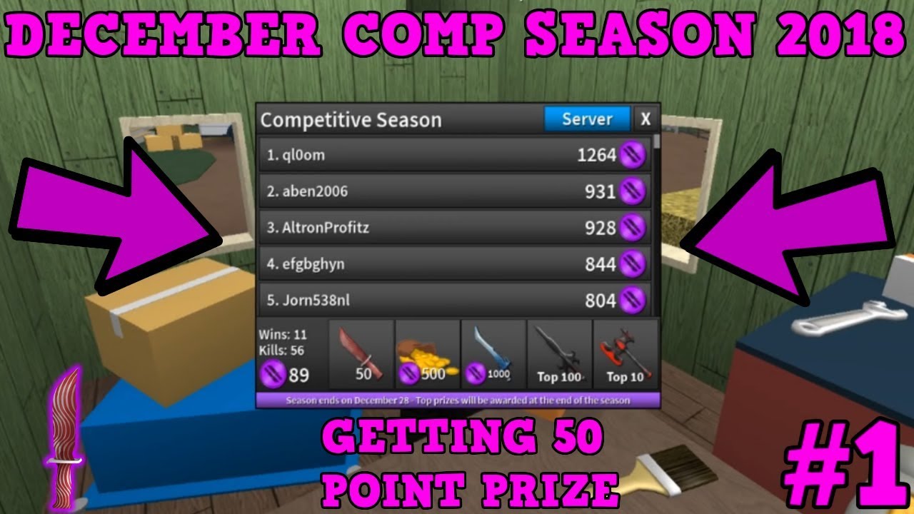 ROBLOX | ASSASSIN: DECEMBER COMP SEASON 2018 #1 (BASIC KNIFE GAMEPLAY ...