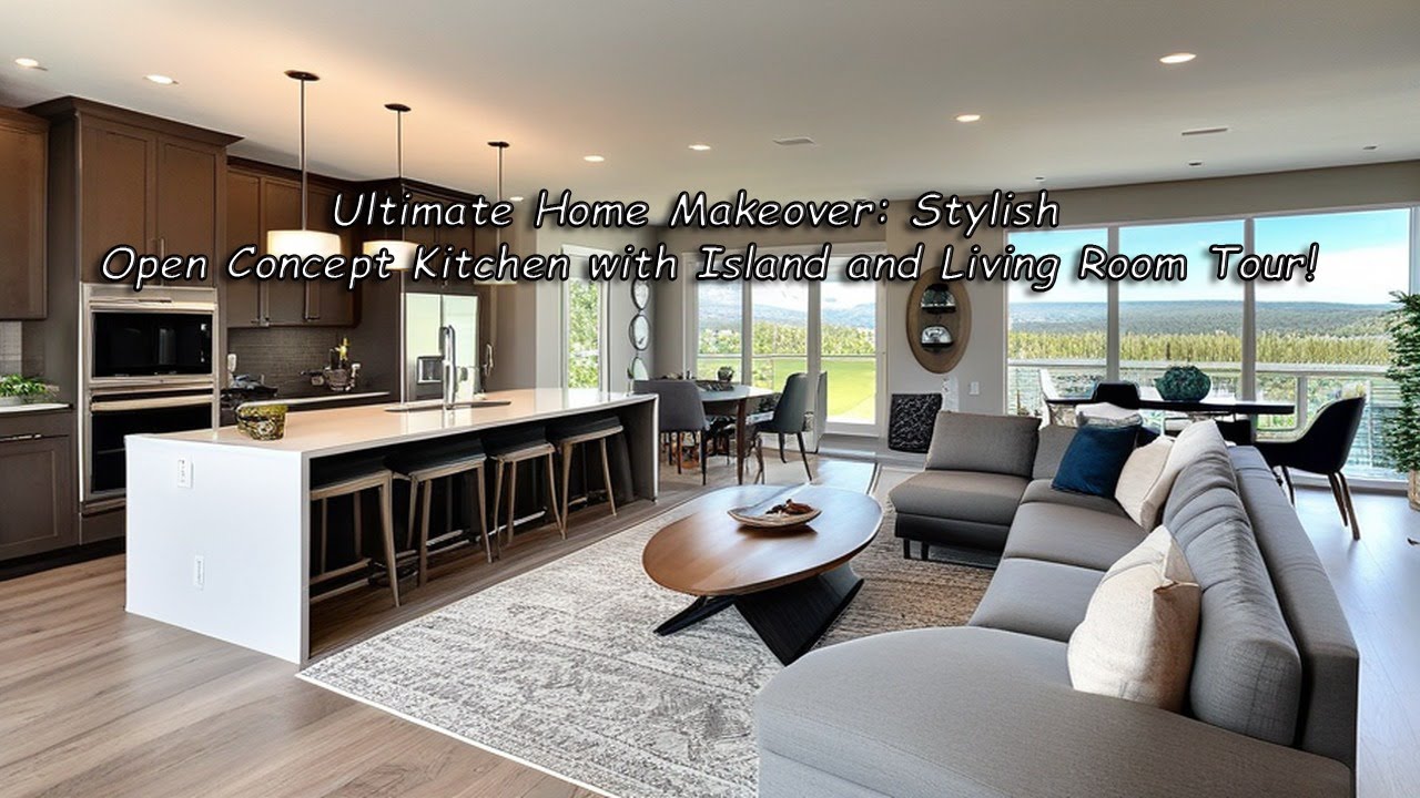 "Ultimate Home Makeover: Stylish Open Concept Kitchen with Island and ...