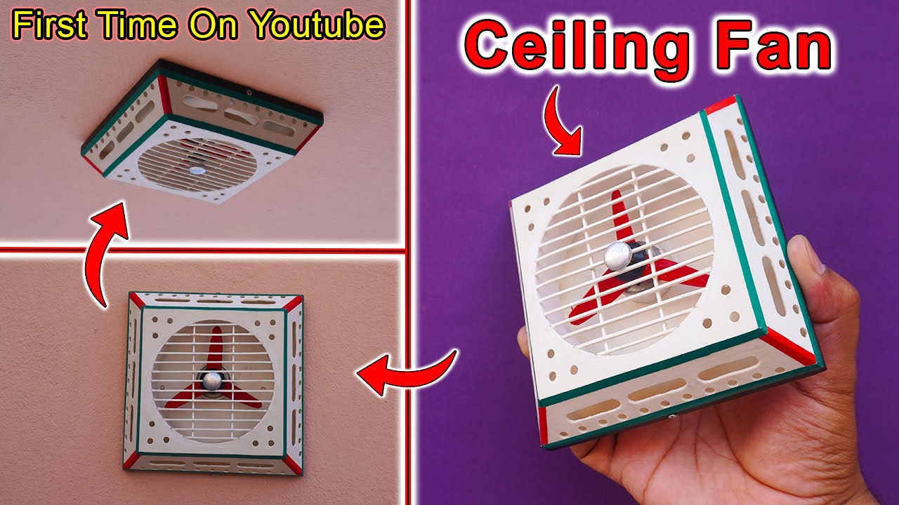 How To Make A False Ceiling Fan | Ceiling Fan Making At Home From PVC ...