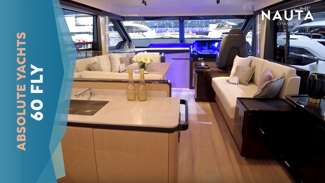 Absolute Yachts - 60 FLY - boat tour esterni e cabine - YouTube