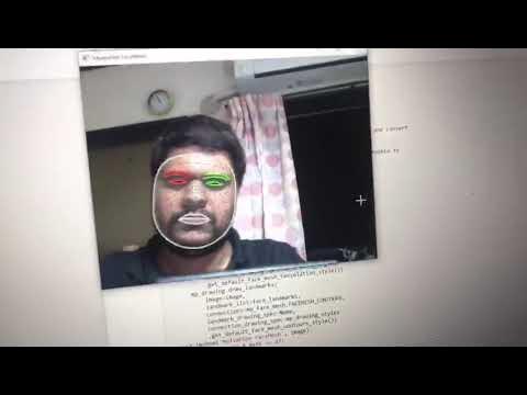 Facemesh using mediapipe and python #python - YouTube