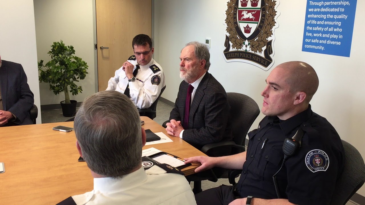 GUELPH POLITICO - Guelph Police Brief About New Downtown Officers - YouTube