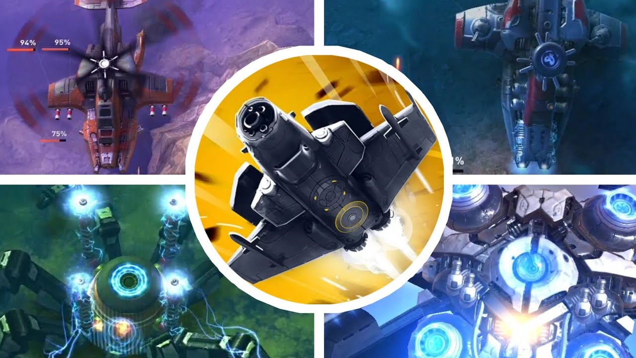 Sky Force Reloaded All Bosses - YouTube
