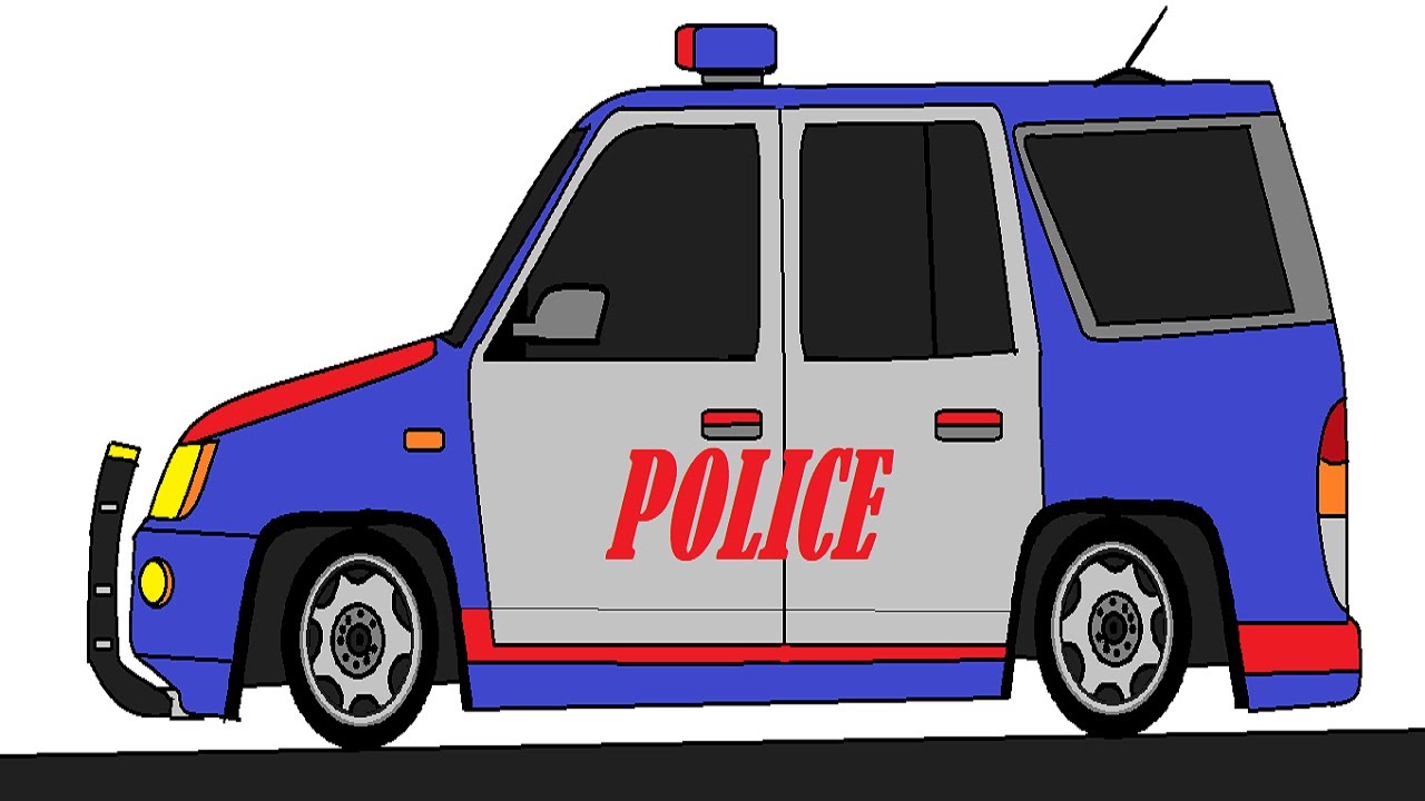 Police Car Drawing in MS Paint | How to Draw Police Car | Window Paint ...