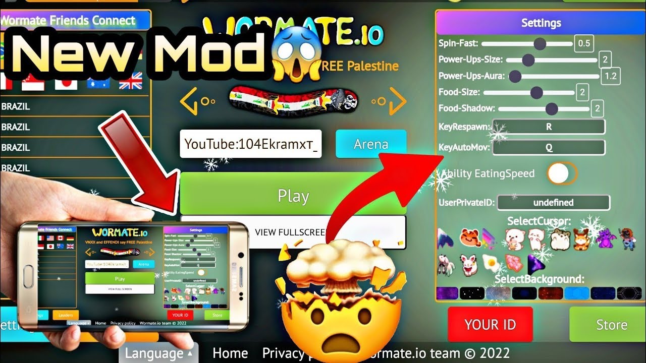 WORM-XT NEW MODE NO LAG .. مۆدی نوێی ۆرمئەیت بێلاگ - YouTube