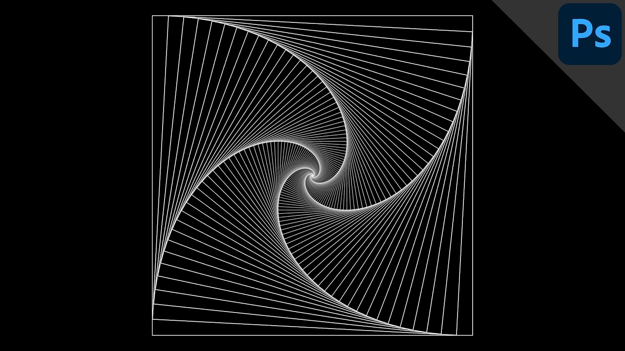 Create a square spiral | PHOTOSHOP TUTORIAL - ABSTRACT & CREATIVE - YouTube