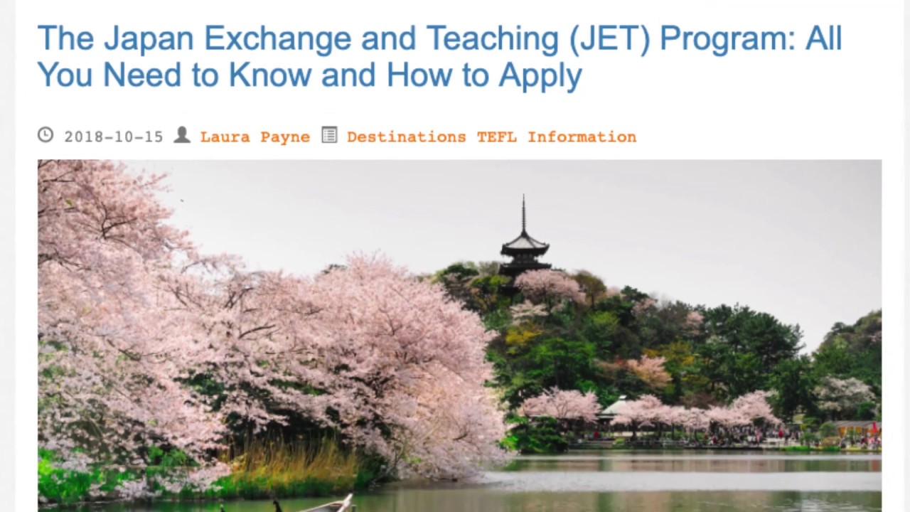The Japan Exchange and Teaching (JET) Program: All You Need to Know ...