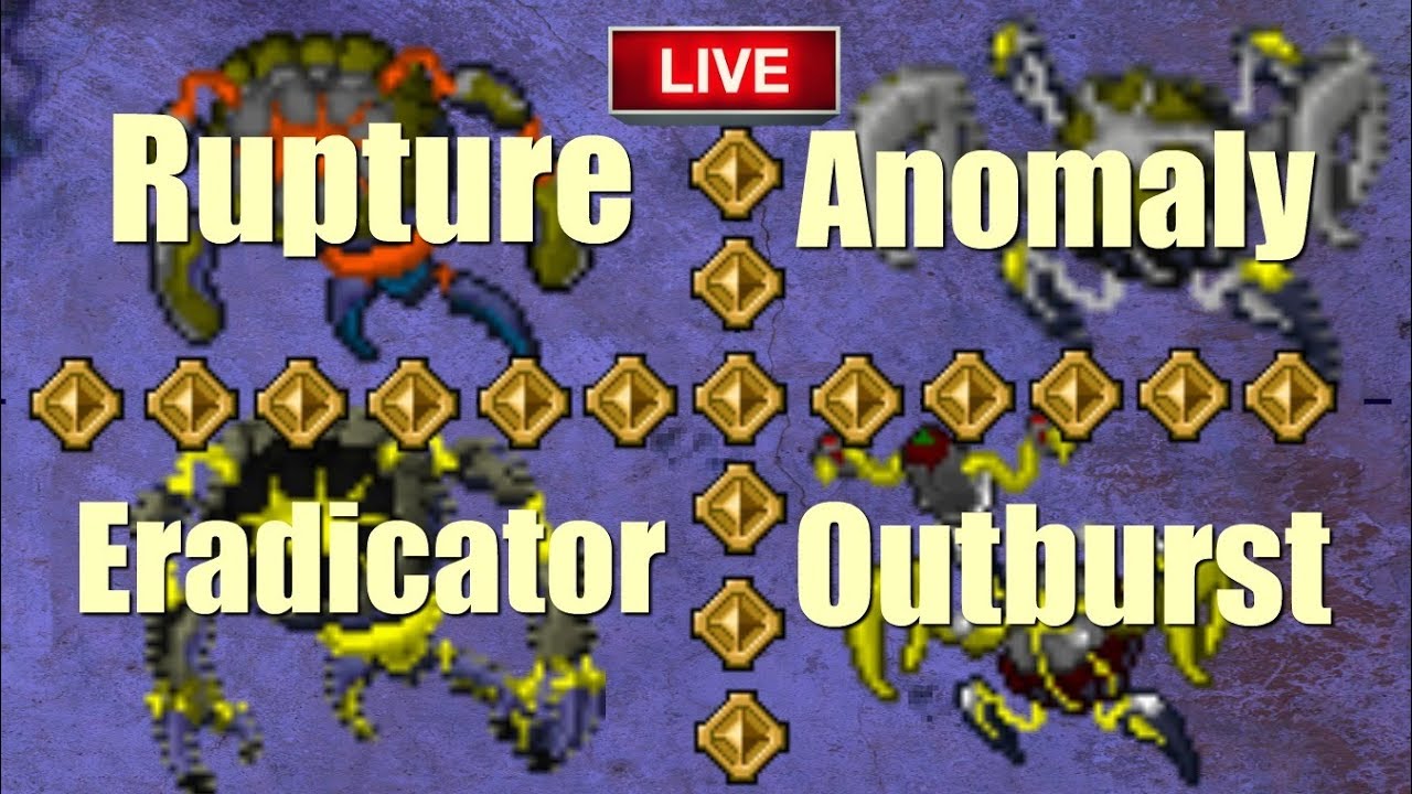 TIBIA🇧🇷 AO VIVO 🔴 GOLD TOKEN (BOSSES) Rupture/Eradicator/Anomaly ...