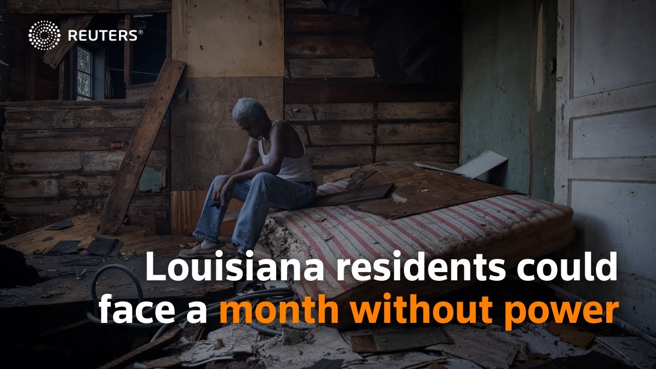Louisiana residents could face a month without power - YouTube