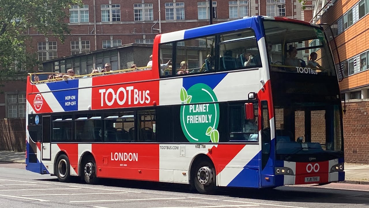 Volvo B9TL/Optare Visionaire Tootbus VXE736 - YJ11TVX - YouTube