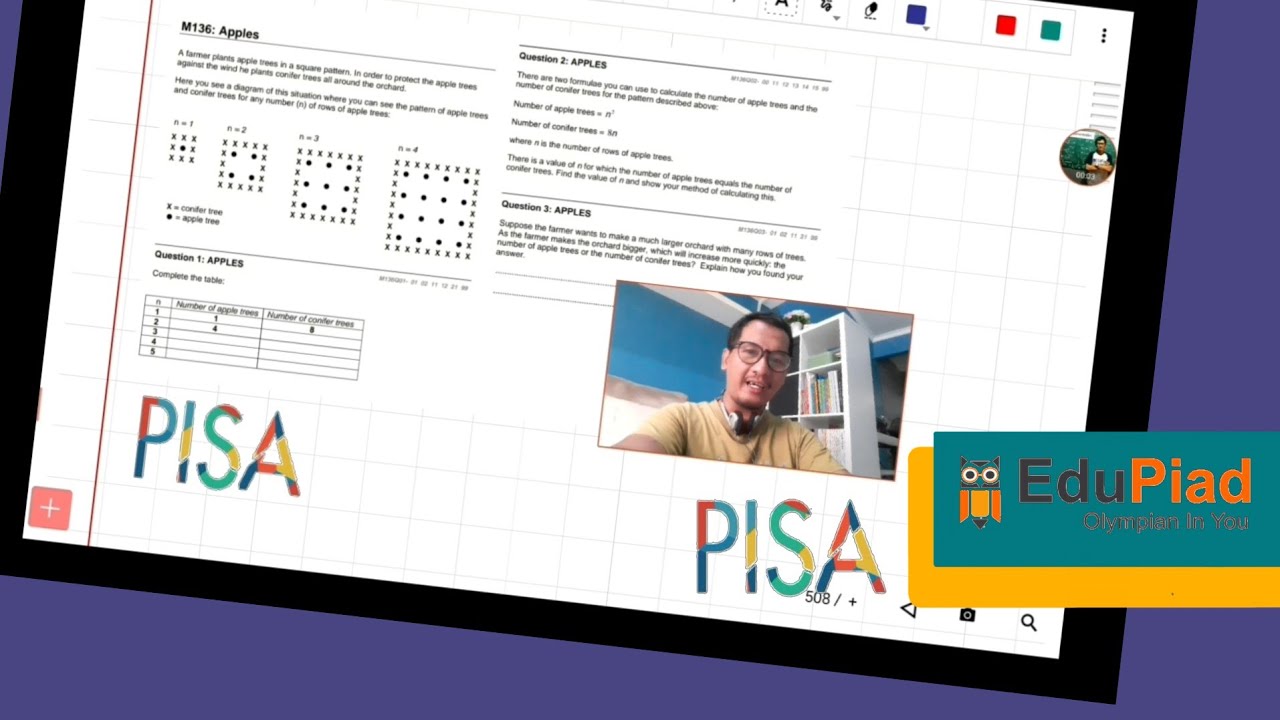 PISA - Mathematics - Apples - Looking for the Pattern - YouTube