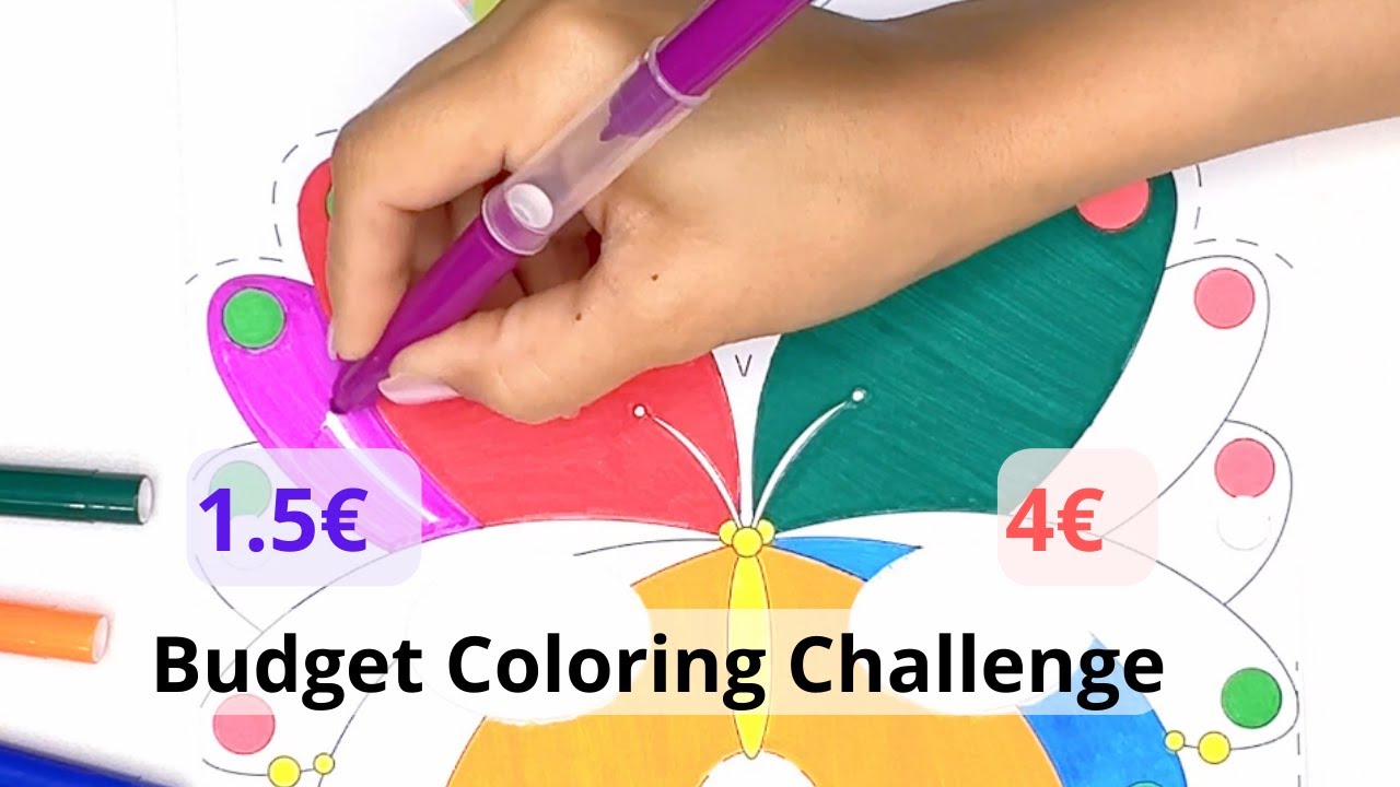 Coloring a €4 Tiger Coloring Book Design with a €1.5 Primark Marker ...