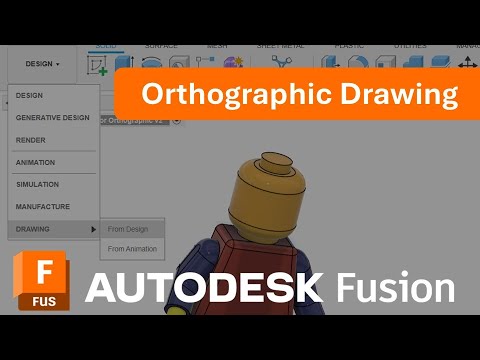 Simple Orthographic Drawing on Autodesk Fusion 360 - YouTube