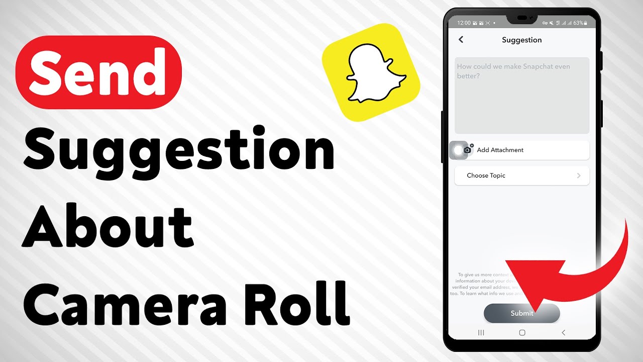 How To Send A Suggestion To Snapchat About Camera Roll - YouTube