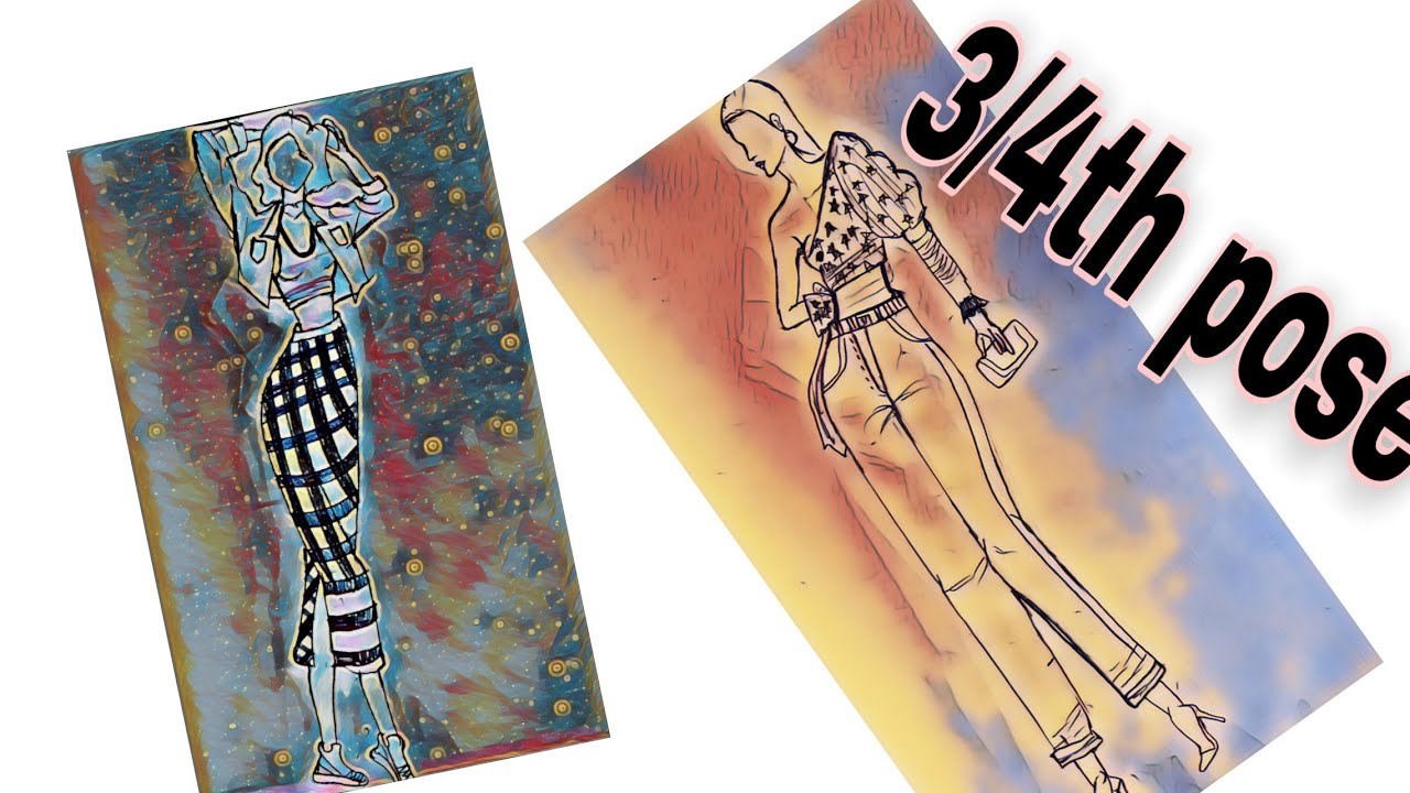 How to draw 3/4th Pose | Female Figure | Fashion Illustration - YouTube