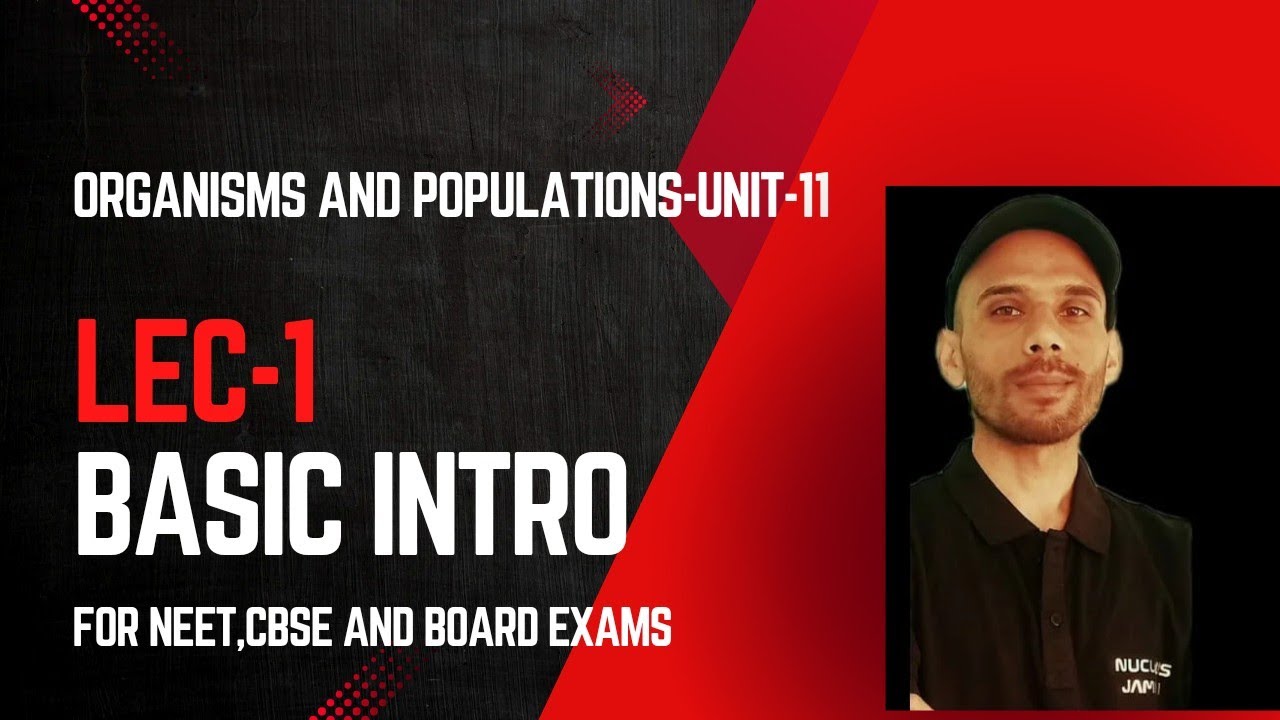 Organism and Population | Class 12 Biology | NEET 2026 | - YouTube