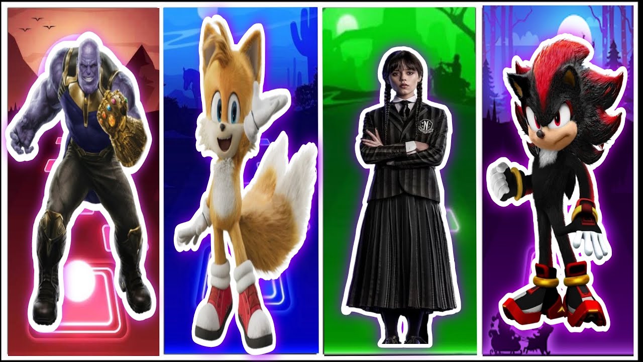 Thanos 🆚 Sonic 🎮 Wednesday 🆚 Shadow Tiles Hop EDM Rush 🏆 DanceofTiles ...