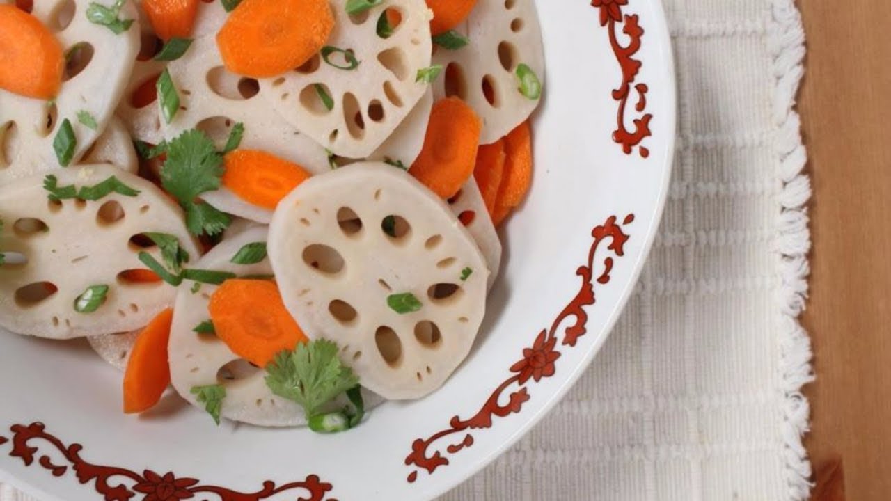 asian food recipes, Fry Lotus Roots with Pork - YouTube
